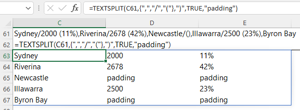 TEXTSPLIT, TEXTBEFORE and TEXTAFTER Functions • My Online Training Hub